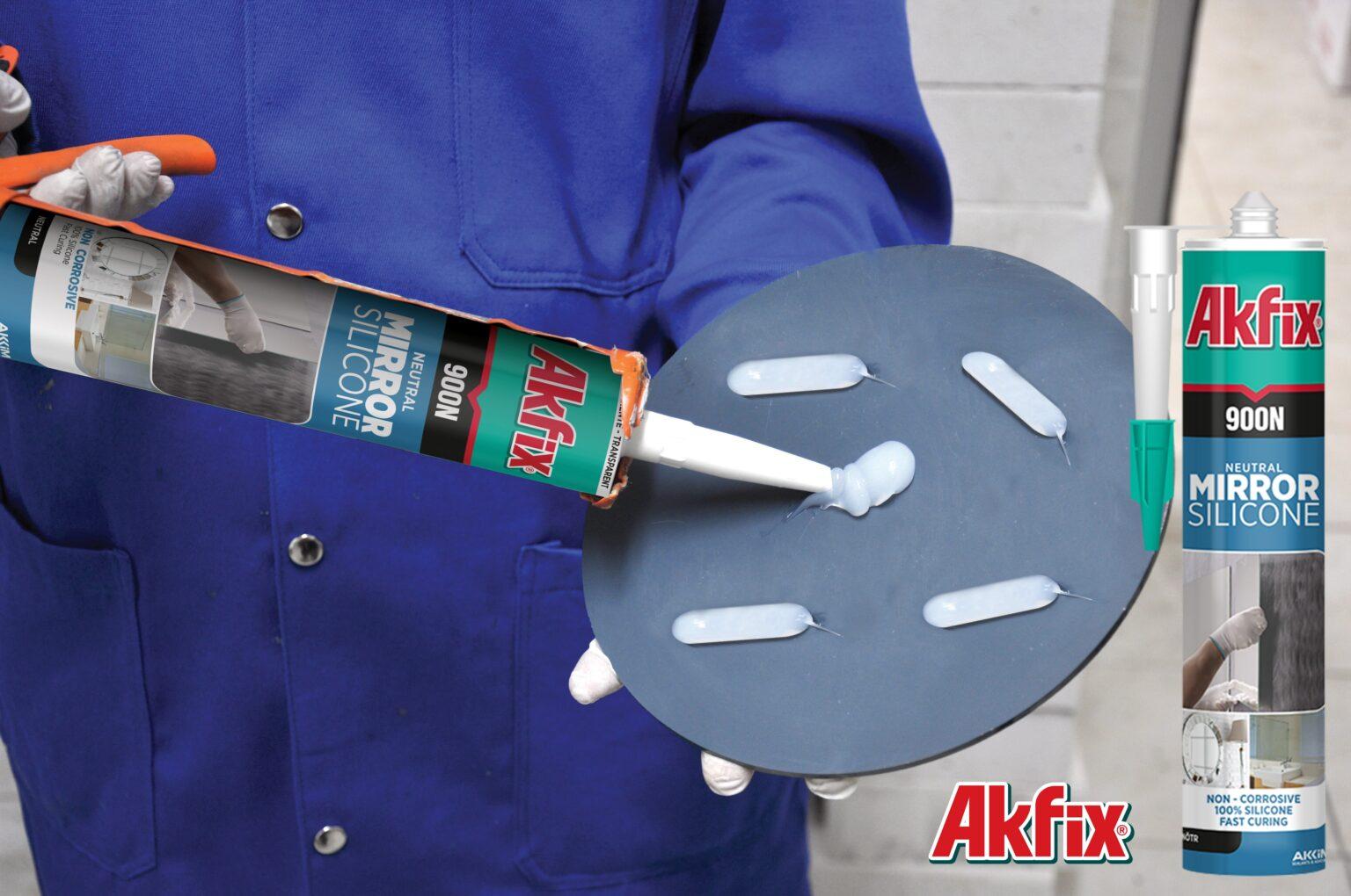 چسب سیلیکون خنثی ویژه آینه آکفیکس AKFIX 900N - چسب پلاس